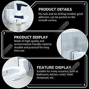 UKCOCO 6pcs Adjustable Bottle Hanger Bottle Holder for Hand Holder Adjustable Hitch Sponge Holder Wall Mounted Shampoo Holder Dish Rack White Body Wash Plastic Water Bottle