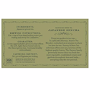 Harney & Sons Japanese Sencha Green Tea, 50 Tea Bags