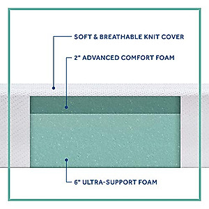 Sealy - Foam Bed in a Box – 8 Inch, Firm Feel, Twin XL Size, CertiPur-US Certified White