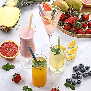 100 Pcs Jumbo Smoothie Straws, Disposable Wide Plastic Drinking Straws, Colorful Plastic Straws for Milkshakes, Smoothies, Boba, Bubble Tea, Ice Coffee - 8.5"L, 0.4" D