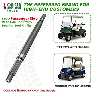 10L0L EZGO TXT Rear Wheel Axle Shaft Passenger Side Replaces OEM #20377G12,Fits TXT Golf Cart Electric 1994-Up
