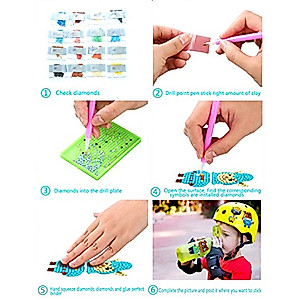 Diamond Painting Stickers 5D Diamond Art Stickers Mini Diamond Painting Kits DIY Animal Cartoon Theme Diamond Stickers Mosaic Stickers Handmade Art Craft 12 PCS