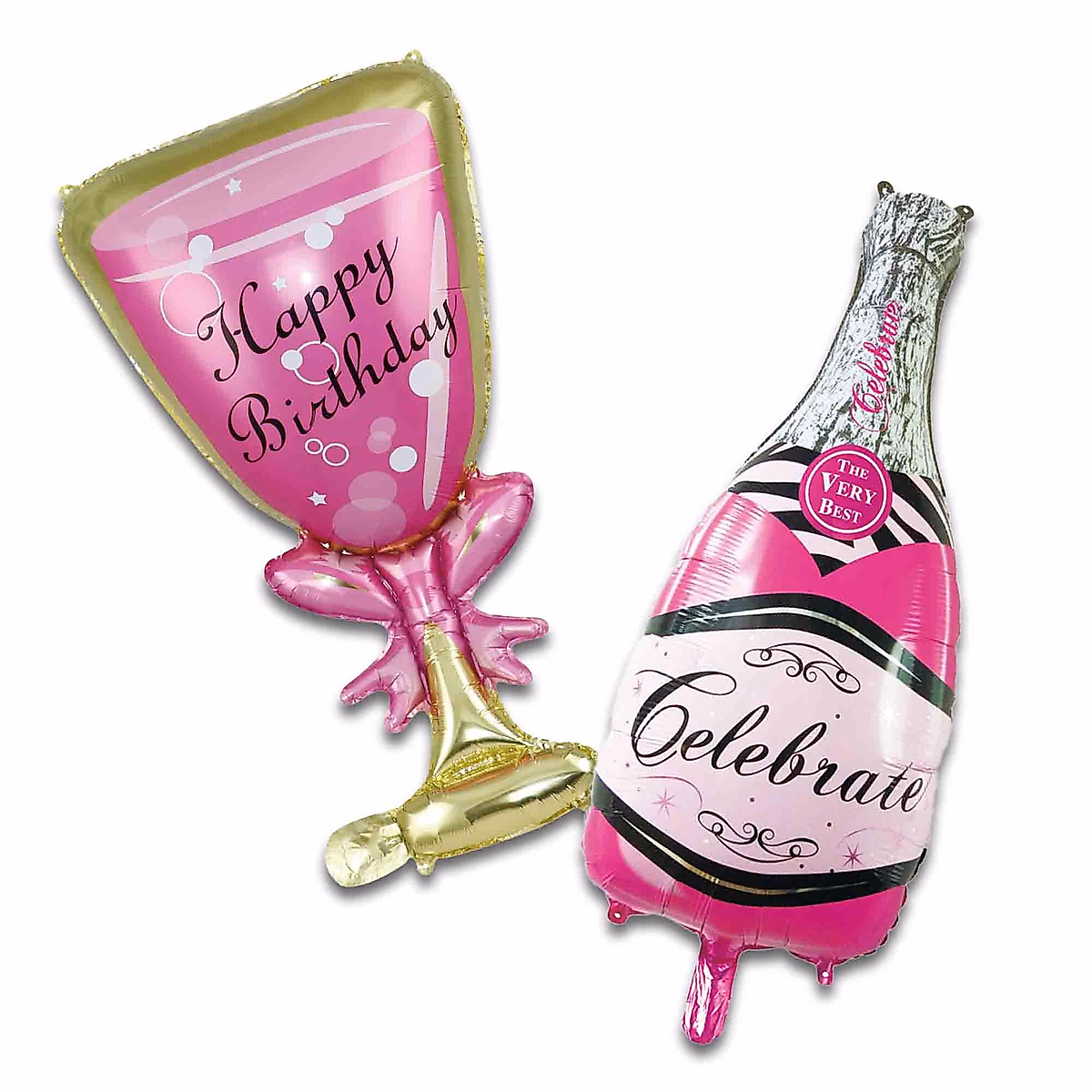 Champagne Bottle and Goblet Balloon Set,Champagne Bottle Balloon, Alcohol Balloons, Wine Balloons, Champagne Party Decorations,Large Champagne Balloons for Graduation Birthday Wedding Fun Party