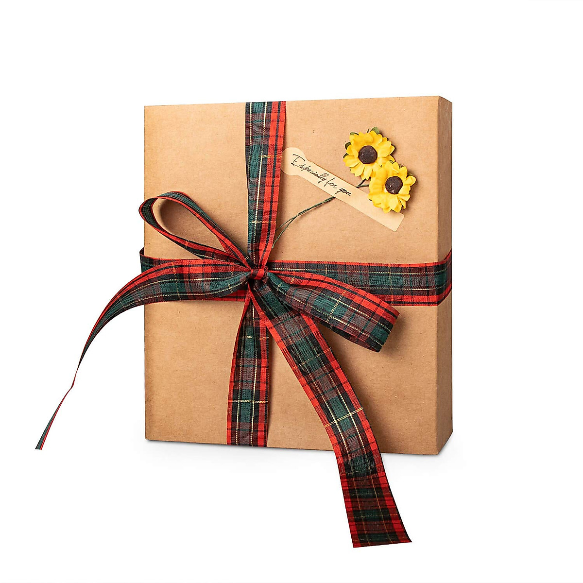 SoFire Christmas Plaid Ribbon for Gift Wrapping, 3 Rolls 1 Inch Wide 75 Yards Long Fabric Christmas Ribbon (3)