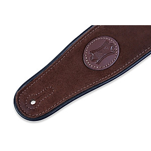 Levy's Leathers MSS3-BRN Signature Series Hand-Brushed Suede Guitar Strap, Brown