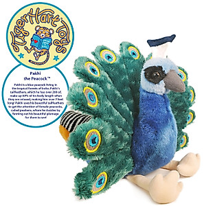 TigerHart Pakhi The Peacock - 10 Inch Stuffed Animal Plush Bird