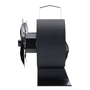 Ifan Heat Powered Fireplace Fan with a Thermometer, Quiet Wood Stove Fan, Eco Stove Dual Motors Fans for Air Circulation Heating