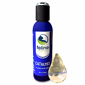 Feline Essential Catalyst Antioxidant Enzyme Formula for Cats - Cat Digestive Enzyme - Digestive Enzymes for Cats - Cat Digestive Support - Feline Catalyst Liquid Pancreatic Enzyme Supplements Cats