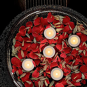 Homemory 24 Pack 100+ Hour Flameless Led Floating Candles, 3” Battery Operated Flickering Waterproof Tealights for Cylinder Vases, Centerpieces at Wedding, Party, Pool, Holiday (Warm White)