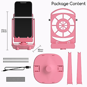 Orzero Steps Counter Compatible for Pokemon Go Walker Phone Swing Accessories Cellphone Pedometer (USB Cable) (Easy Installation) (Mute Version) Egg hatcher Rocker Quick Steps Earning Device - Pink