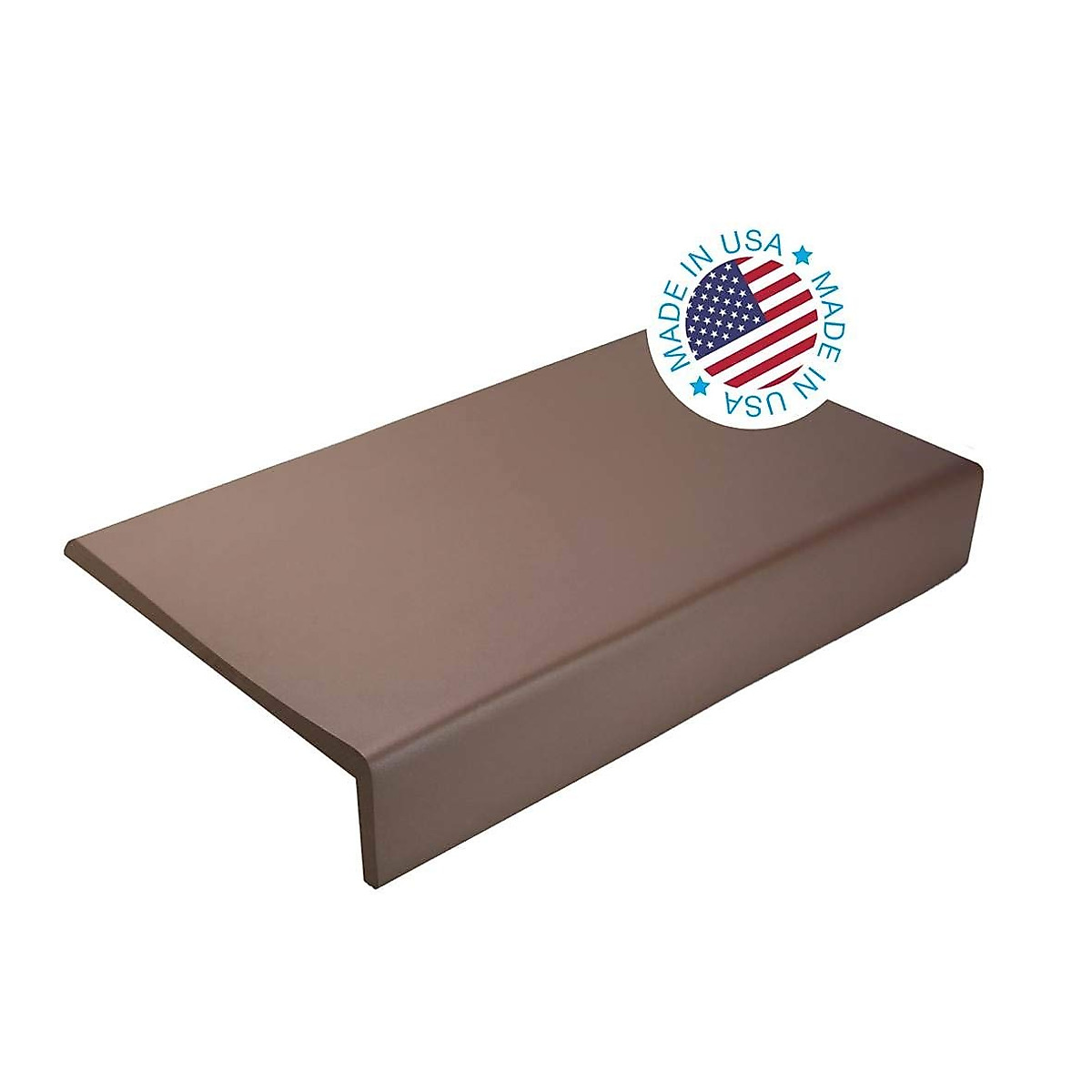 Kidkusion Soft Seat Edge Cushion | Made in USA | 108" | Brown | Fireplace Cushion and Hearth Pad