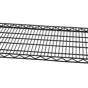 TRINITY 4-Tier NSF Wire Wheels and Liners Shelving Rack Black, 48W x 18D x 72H,