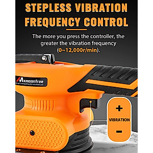 Mxmoonfree Tile Tools for Installation Tile Vibration Machine Vibrator Adsorption Lock Design with Drill Hole Guide, Suction Cup, Storage Case, 2 Pcs Battery 20V for Floor Wall Tiles