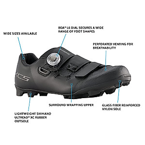 SHIMANO SH-XC502 High-Performance Men's XC Cycling Shoe, Black, 11-11.5