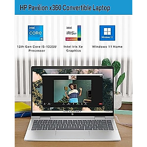 HP Envy 2 in 1 Touch Screen Laptop 2023 Newest, 14" FHD IPS Touchscreen, Intel Core i5-1335U(10-core Up to 4.60 GHz), 8GB RAM, 512GB SSD, Intel Iris Xe Graphics, Wi-Fi 6E, Fingerprint, Win 11 Home