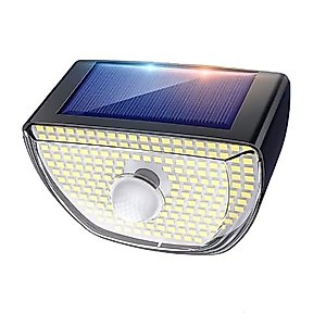 oditton Solar Security Lights, 3 Modes, IP65 Waterproof for Yard, Stairs, Garage, Fence, Porch, 200LED Solar Lights, Solar Motion Sensor Lights, Outdoor Solar Wall Lights, 1 Pack