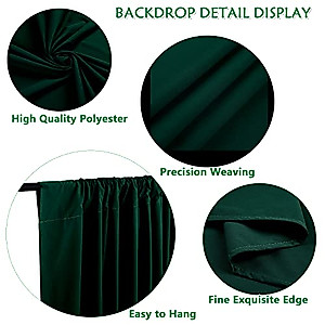 Polyester Backdrop Green Backdrop Curtain for Parties Photo Backdrop 10x8Ft Wedding Baby Shower Photography Background Photo Decor