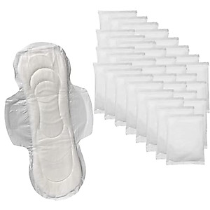 Winged Maternity Peri Pads [Pack of 32] – Large Postpartum Flow Pads with Wings - Ultra Soft Disposable Nursing Pads for New Moms- Vakly Postpartum Guide Included (32)