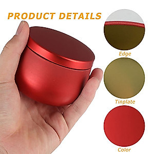 MILISTEN Maneki Candle Tin 12pcs, 8 oz Candle Tin with Lids, Red Candle Jars for Making Candles Arts& Crafts, Storage Waving Cat