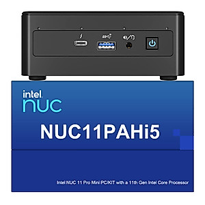 Intel NUC 11 NUC11PAHI5 Panther Canyon Mini PC, i5-1135G7, Barebones, NO RAM, NO SSD, NO OS, Mini Computers for Business Home Office, Support 8K/WiFi 6/4K Quad Display/Bluetooth 5/Thunderbolt 3