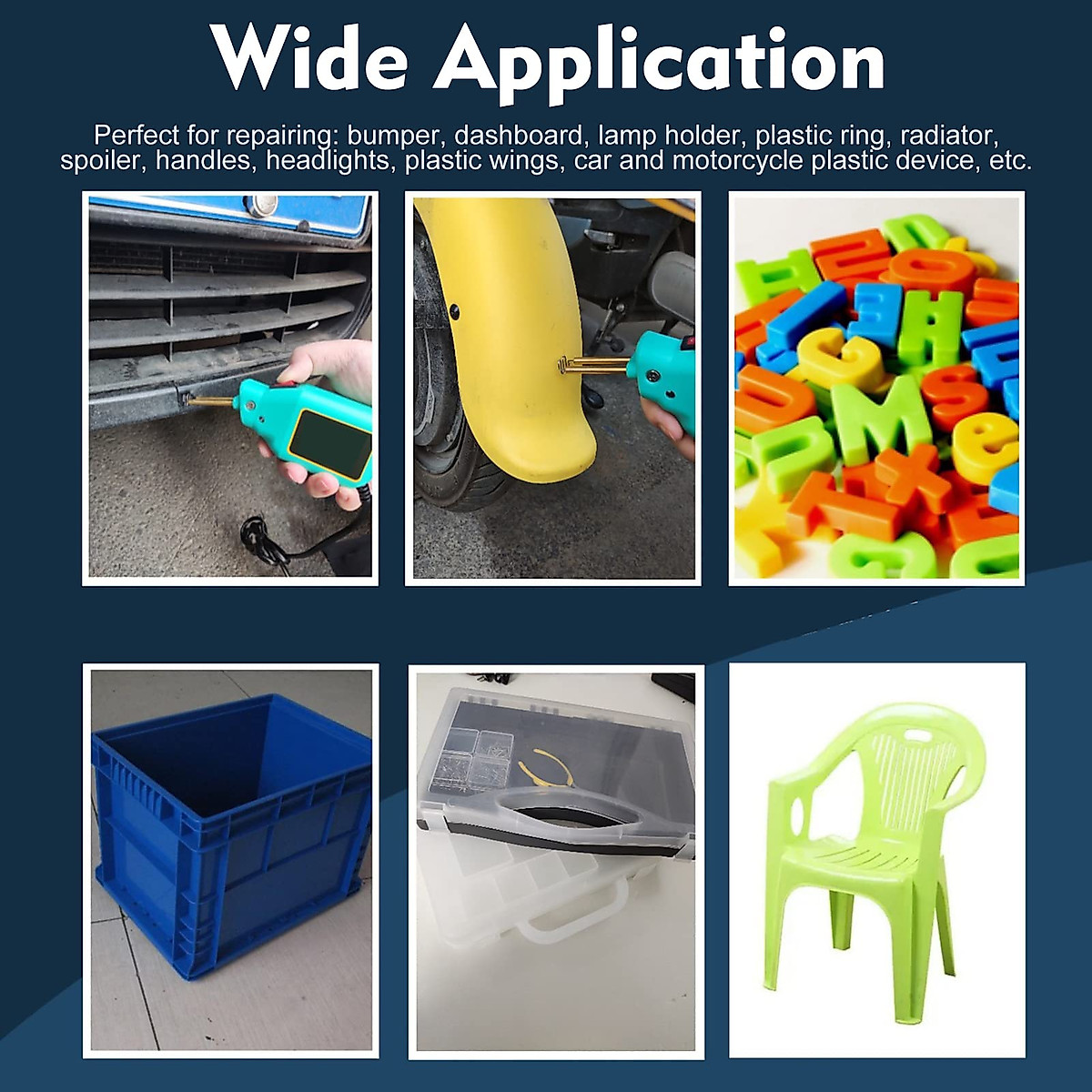 Aumotop New Version 100W Hot Stapler,Plastic Welding Machine Car Bumper Repair Kit Plastic Welder Pro Kit, Plastic Welding Machine Car Bumper Repair Kit Flat/Outside Corner/Inside Corner/Wave Staples