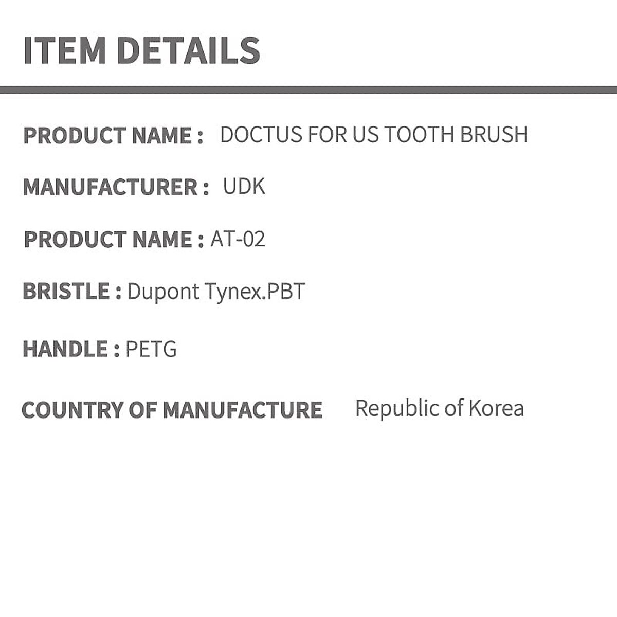일반 DOCTUS End Tuft Toothbrush Triangle Type