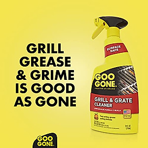 Goo Gone Grill and Grate Cleaner Spray (2 Pack) Cleans and Degreases BBQ Cooking Grates and Racks, Pellet and Electric Smokers- 24 Ounce