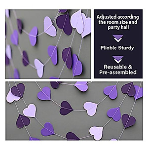 Boston Creative company LLC Wedding Heart Garland Paper Garland (Purple)