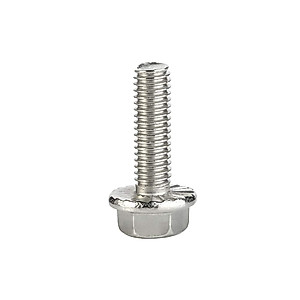 M8 x 20mm Flanged Hex Head Bolts Flange Hexagon Screws, Stainless Steel 304, DIN 6921, 20 PCS