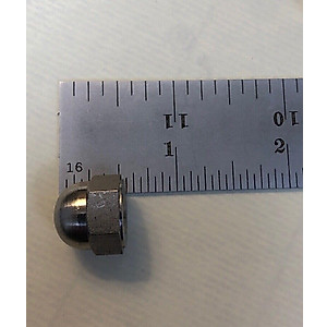 5/16 Acorn Cap Nut Extra High & Wide Round 5/16-18 Solid 18-8 9/16x9/16 WxH (50)