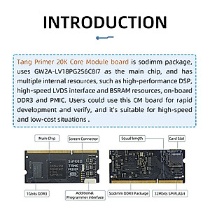 Kocoo Sipeed Tang Primer 20K Gowin GW2A FPGA GoAI Core Board Minimum System (20K Dock Board)