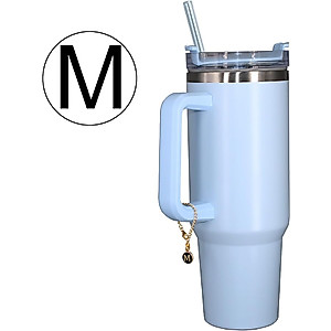 Letter Water Bottle Accessories For Stanley Cup,Water Bottle Letter Chain,2PCS ID Initial Letter Personalized For Stanley Tumbler Cup,Initial Decoration Accessories for Water Bottle Handle(M)