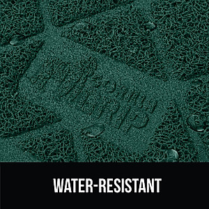 GORILLA GRIP Cat Litter Box Mat, 35x23, Water Resistant Kitty Litter Trapping Mat, Textured Backing, Easy to Clean, Less Waste and Clean Floors, Kitten Supplies for Indoor Cats, Soft on Paws, Green