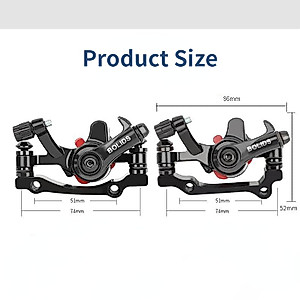 MOONDKIST Bike Disc Brake Kit, Bike Mechanical Disc Brake Set, Front and Rear Disc Brake for Road Bike, Mountain Bike