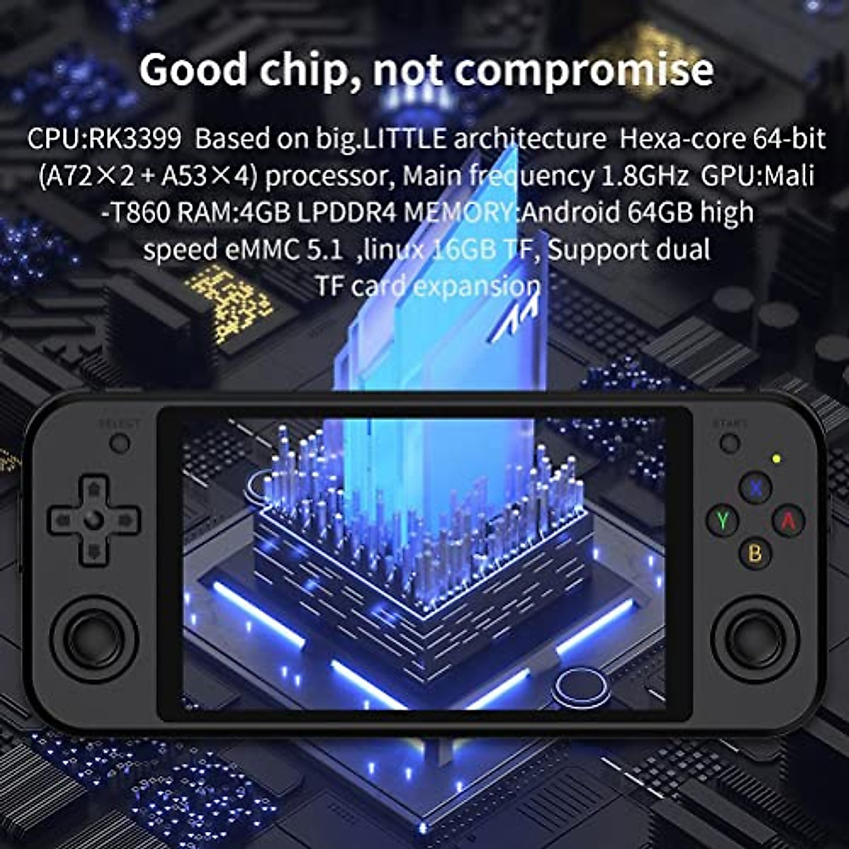 Brteyes 5.36  Touch Screen Handheld Game Console-Linux Android 7.1 Dual System Game-WiFi Online- 6 Hours of Battery Life-Dual TF Card Expansion 7500 Games Boy&Friend