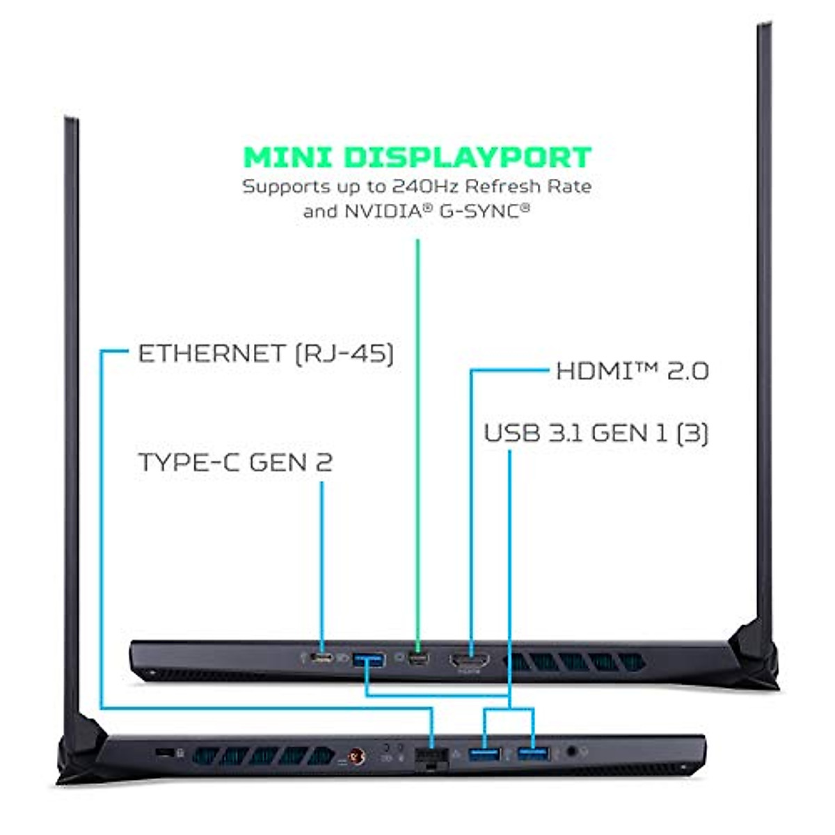 Acer Predator Helios 300 Gaming Laptop PC, 15.6" Full HD 144Hz 3ms IPS Display, Intel i7-9750H, GeForce GTX 1660 Ti 6GB, 16GB DDR4, 256GB NVMe SSD, Backlit Keyboard, PH315-52-78VL