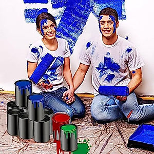 Foaincore 12 Pack Empty Metal Paint Cans with Lids Bulk 1.9 Pint Quart Size Painting Buckets Tin Storage Containers Unlined for Garage DIY Arts Crafts Projects(Black)