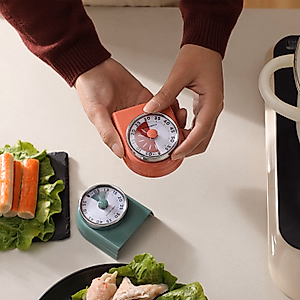 Visual Timer, Analog Countdown Timer Reading Timer Quiet Counting Time Management Tool for Kids and Adults, Meeting, Office, Classroom Teaching,Homework Games Cooking (Red)