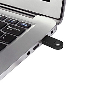 USB Flash Drives 16GB 5pcs Mini Bulk Pack of 5 USB 2.0 Memory Sticks Kepmem Black Metal Keychain 16 GB Jump Drive