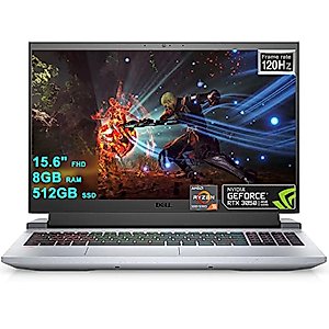Dell G15 5000 5515 15 Ryzen Edition Gaming Laptop 15.6" FHD 120Hz Display AMD Hexa-Core Ryzen 5 5600H (Beats i7-10750H) 8GB RAM 512GB SSD GeForce RTX 3050 4GB Graphic Backlit USB-C HDMI Win10 Grey