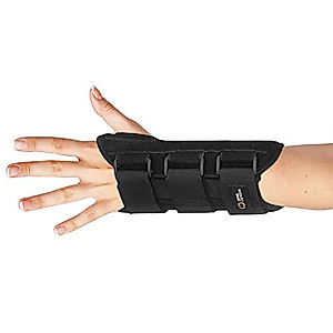 Copper Compression Night Time Wrist Orthopedic Brace - Copper Infused Carpal Tunnel Wrist Support Sleeve. Breathable, Comfortable Sleep Splint for Arthritis, Tendonitis, RSI, Sprains (Left Hand)