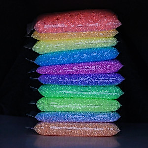 Eswala 6000pcs Glow Seed Beads 3mm Glass Beads Glow in The Dark Beads Luminous Seed Beads for Bracelets Jewelry Making DIY Crafts Gifts for Girls Adults(3mm, Multicolor)