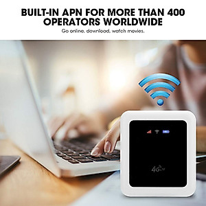 4G LTE Mobile Hotspot 5200mAh Portable Charger Power Bank, Mini Mobile Router with Travel Power Bank Support WiFi Hotspots Auto Establishment, Mobile Power Bank&Pocket WiFi, Only Supported in Europe