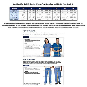 Strictly Scrubs Women’s Scrub Set – Includes V-Neck Top and Elastic Pant (Medium, Pewter)