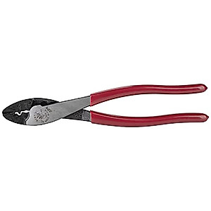 Klein Tools 1005 Cutting / Crimping Tool for 10-22 AWG Terminals and Connectors, Terminal Crimper for Insulated and Non-Insulated Terminals