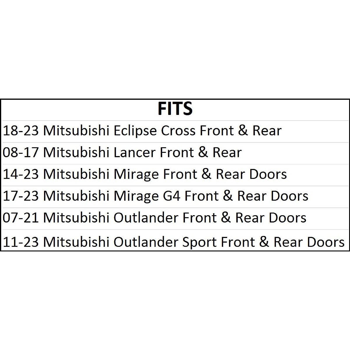 6 1/2" 6.5" Front Or Rear Door Speaker Adapter Spacer Rings Fits 2008-2015 Mitsubishi Lancer & 2007-2016 Outlander - SAK107_55-1 Pair