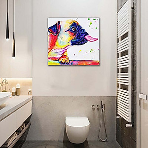 YBDXHA Abstract animal pet dog Wall Decoration Art Canvas Painting Print Picture Living Room Dining Room Bedroom Home Decorations (artwork-3, 20x24inch)