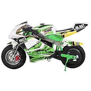 X-PRO Blast Mini Gas Pocket Bike, Kids Mini Bike, Gas-Powered Mini Pocket Motorcycle, Perfect Mini Pocket Bike for Kids(Green)