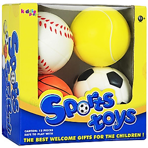 Kiddie Play Set of 4 Balls for Toddlers 4" Soft Soccer Ball for Kids
