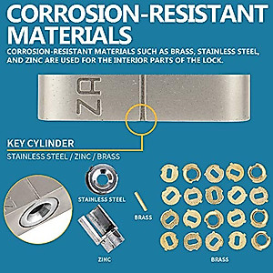 Zarker J45S keyed Padlock-Stainless Steel Shackle, 1-Pack